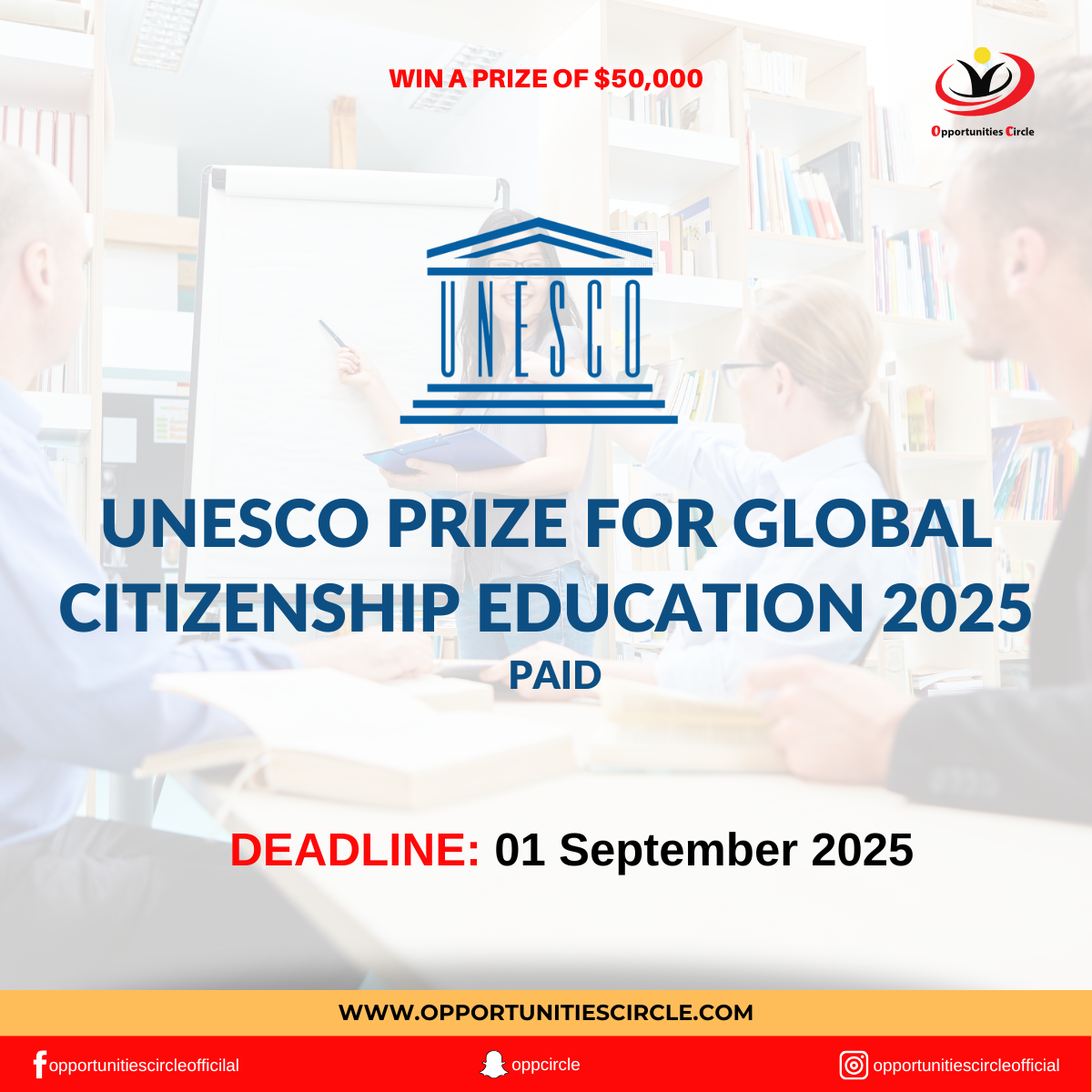 UNESCO Prize for Global Citizenship Education 2025 | Win $50,000 ...