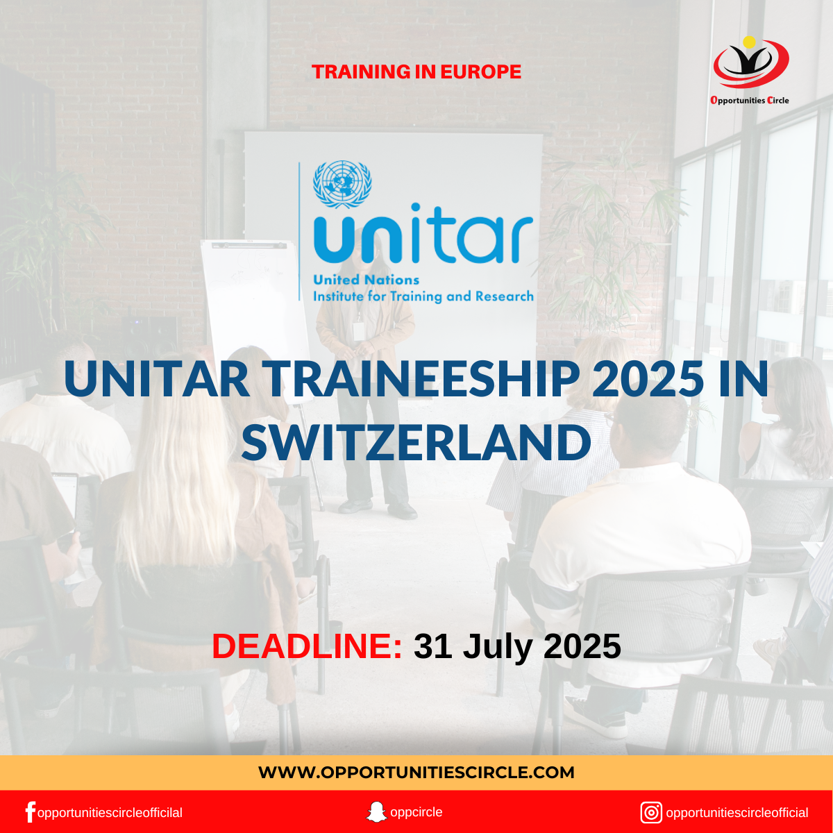 UNITAR Traineeship 2025 in Switzerland | UN Traineeships ...
