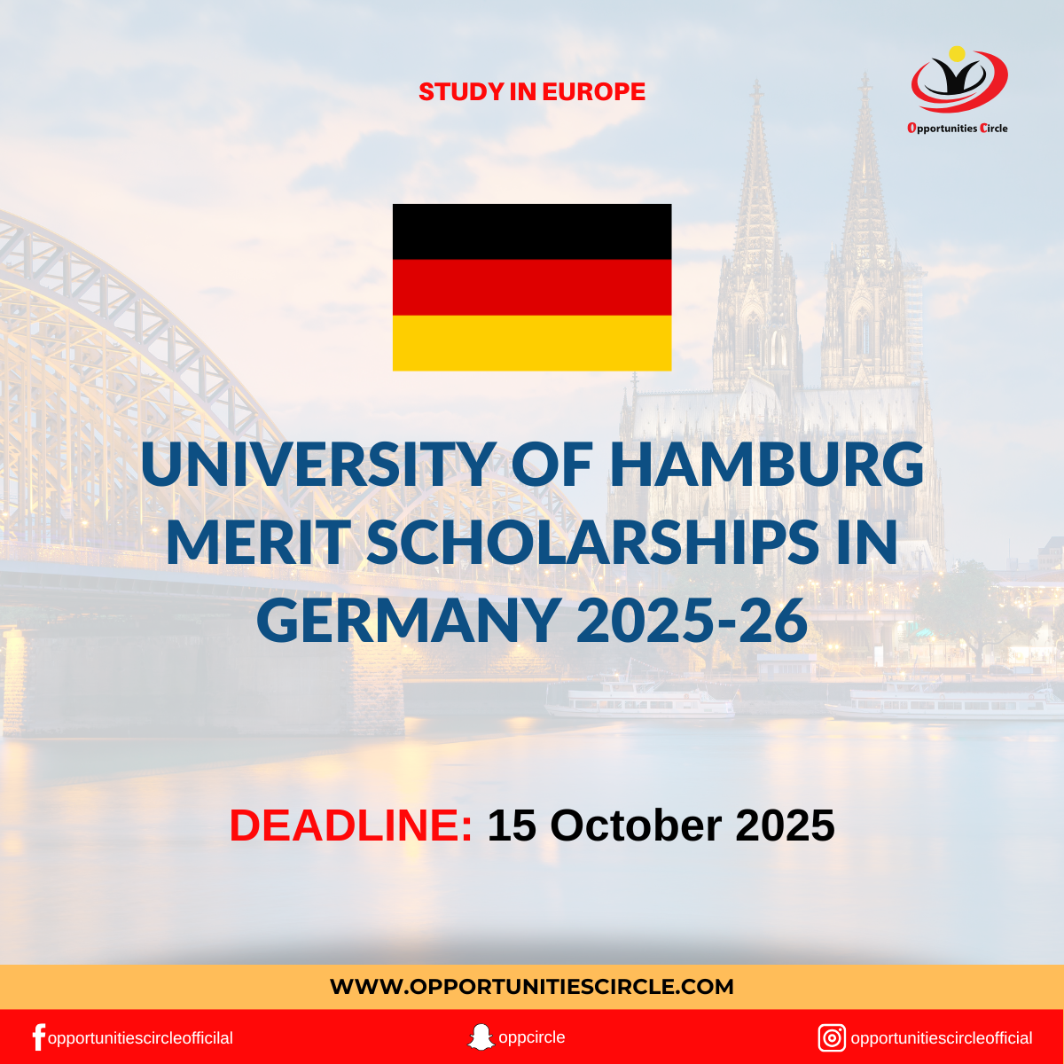 University of Hamburg Merit Scholarships in Germany 2025-26 - Opportunities Circle