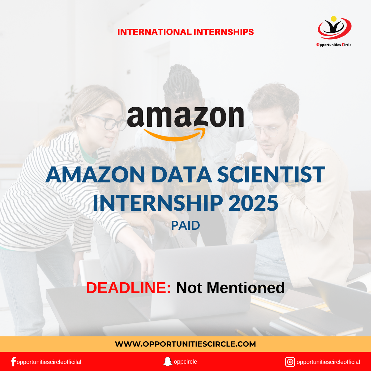 Amazon Data Scientist Internship 2025 | Paid Internship - Opportunities Circle