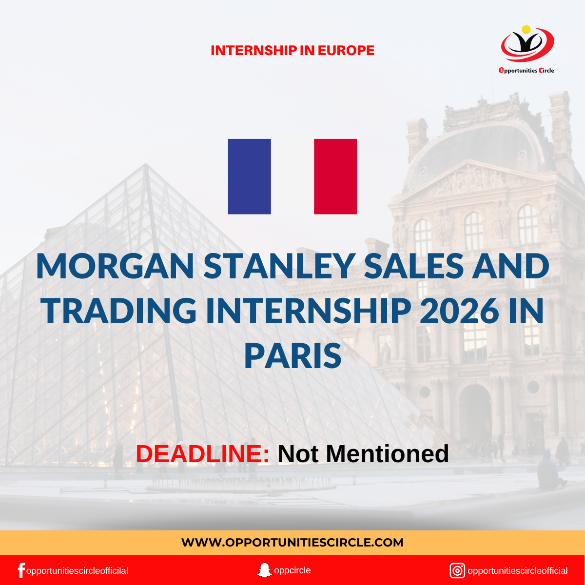 Morgan Stanley Sales and Trading Internship 2026 in Paris - Opportunities Circle