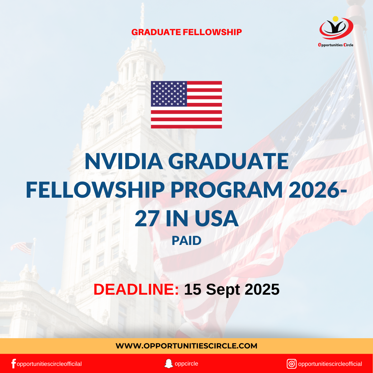 NVIDIA Graduate Fellowship Program 2026-27 in USA - Opportunities Circle