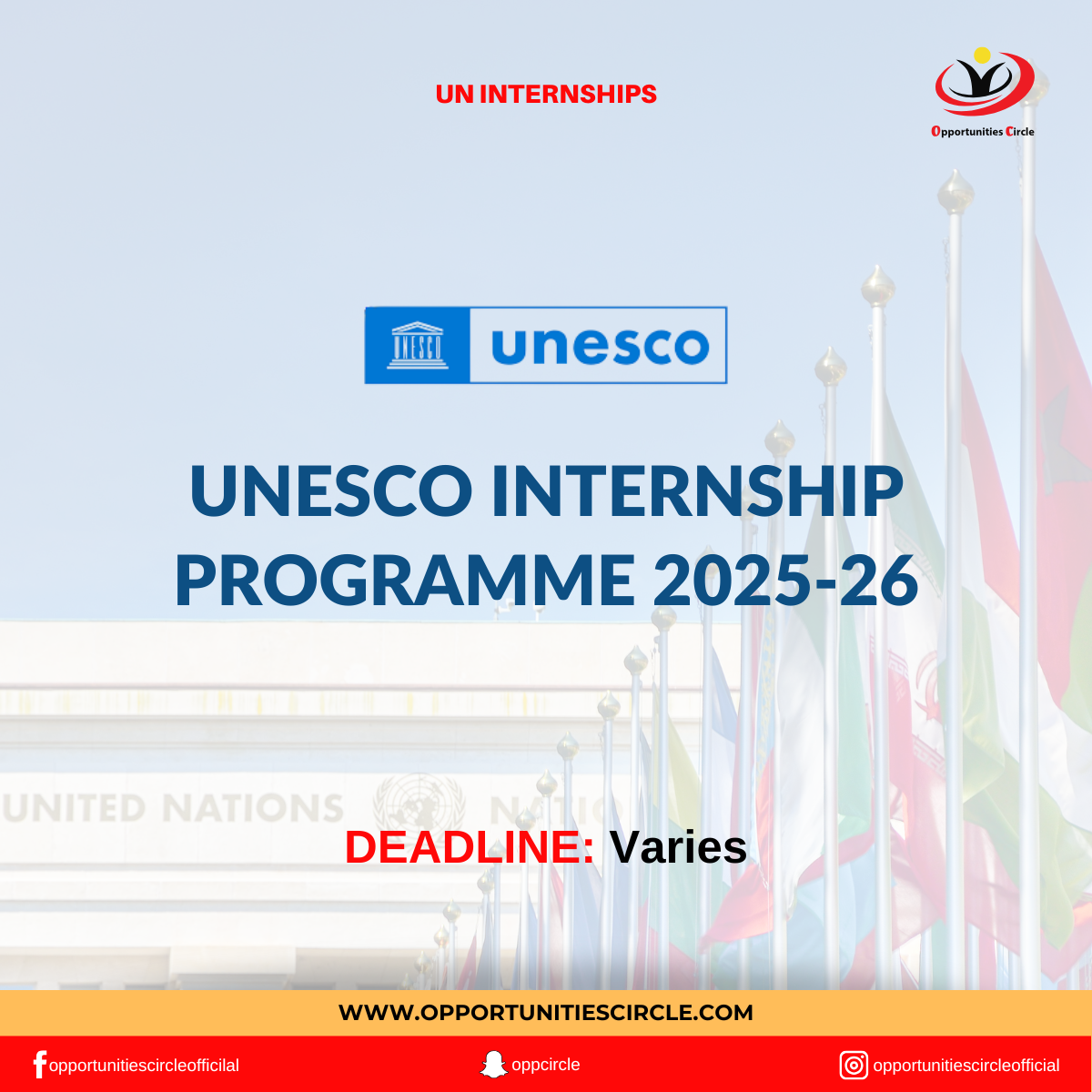 UNESCO Internship Programme 2025-26 - Opportunities Circle