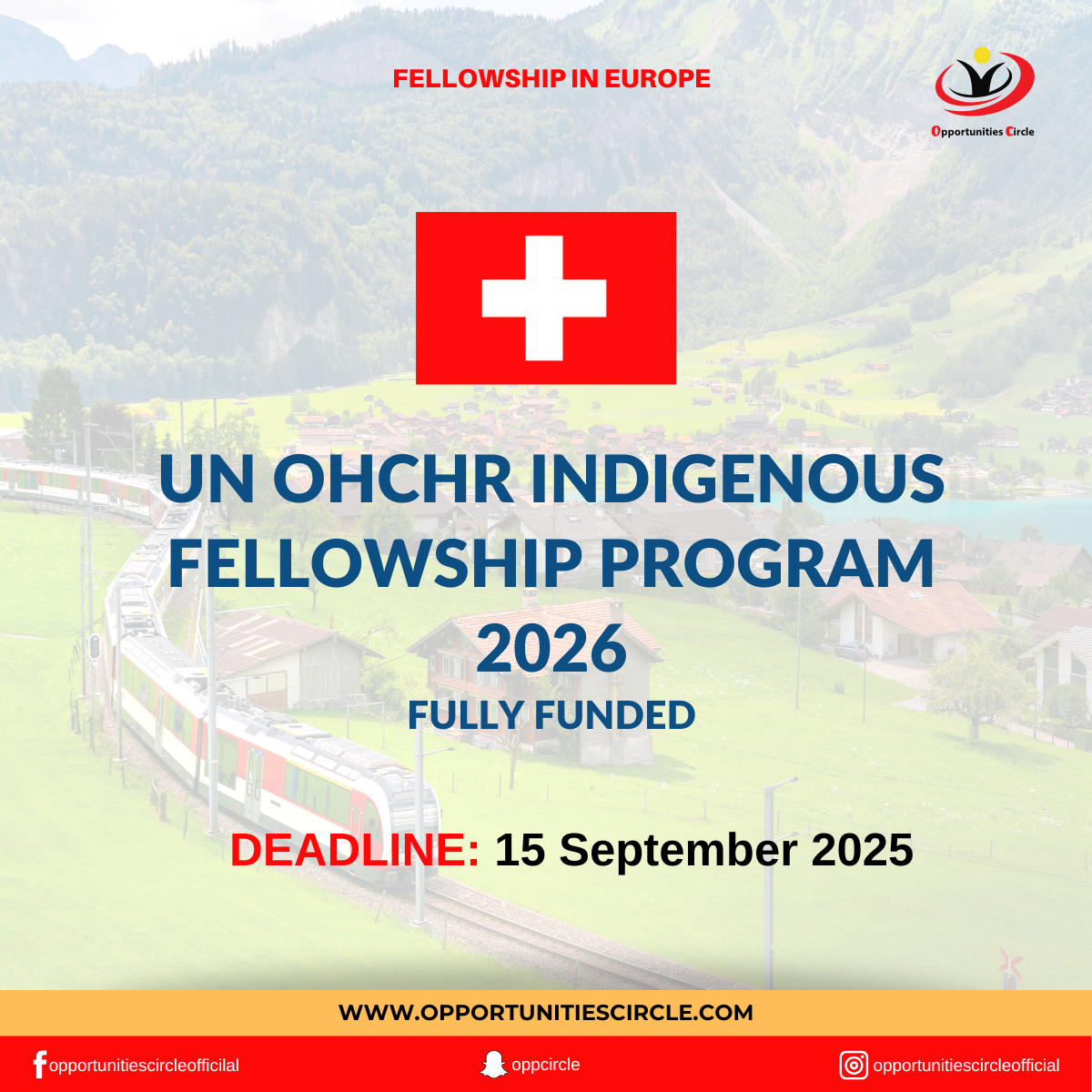 UN OHCHR Indigenous Fellowship Program 2026 in Switzerland | Fully Funded Fellowship in Europe ...