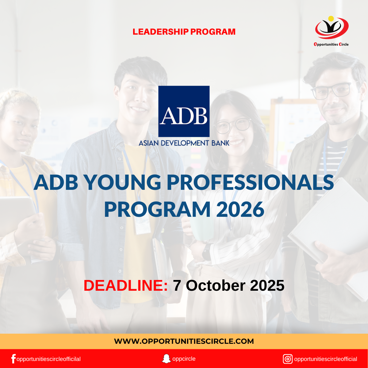 ADB Young Professionals Program 2026 | ADB YPP | Fully Funded - Opportunities Circle