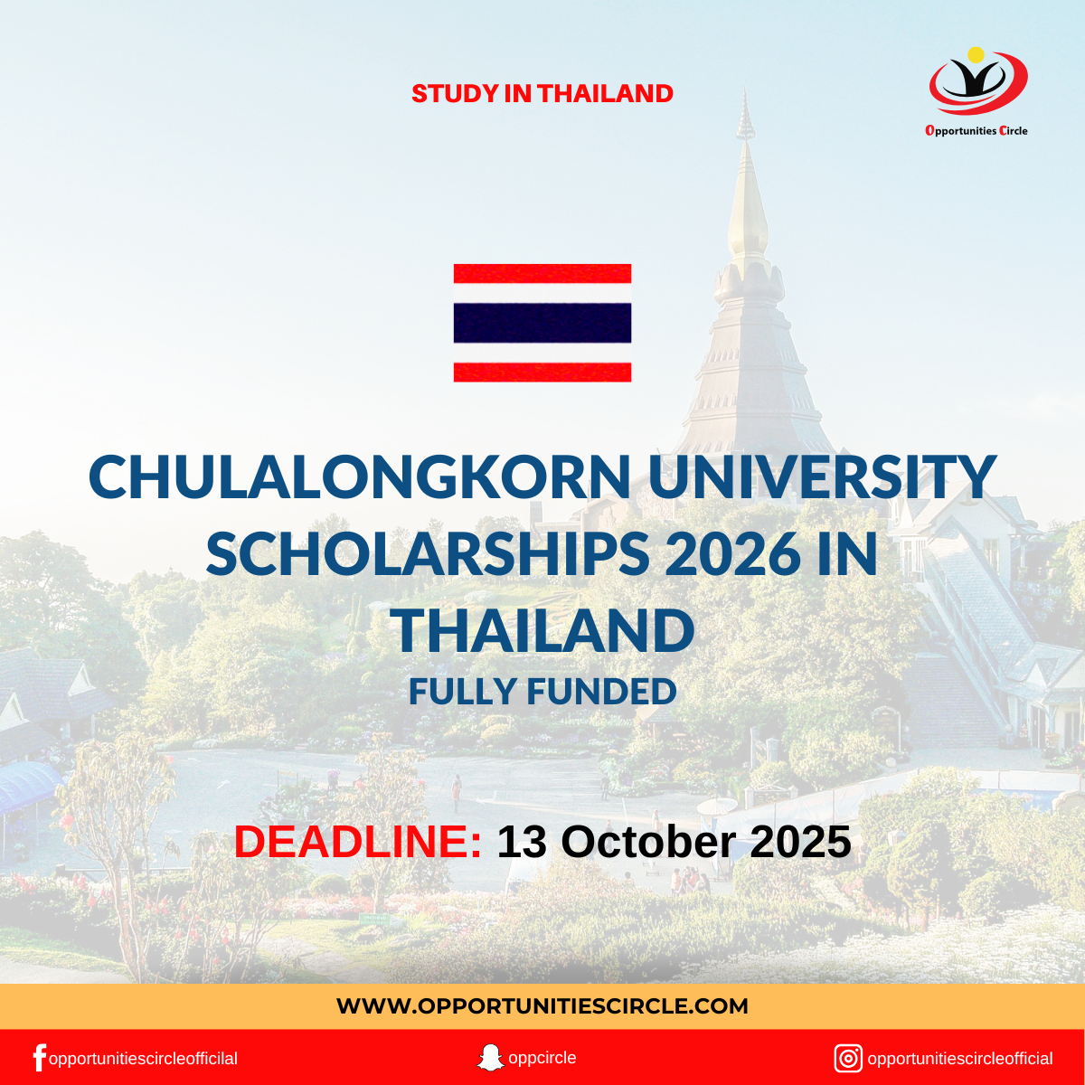 Chulalongkorn University Scholarships 2026 in Thailand | Fully Funded ...
