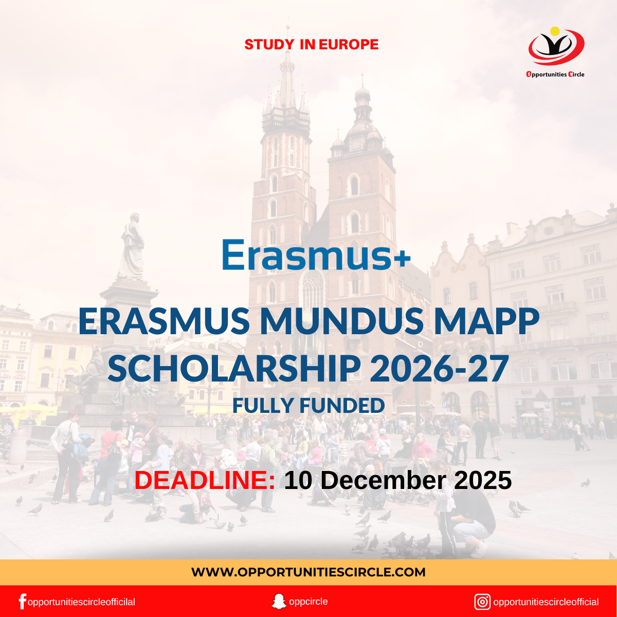 Erasmus Mundus MAPP Scholarship 2026-27 | Fully Funded - Opportunities Circle