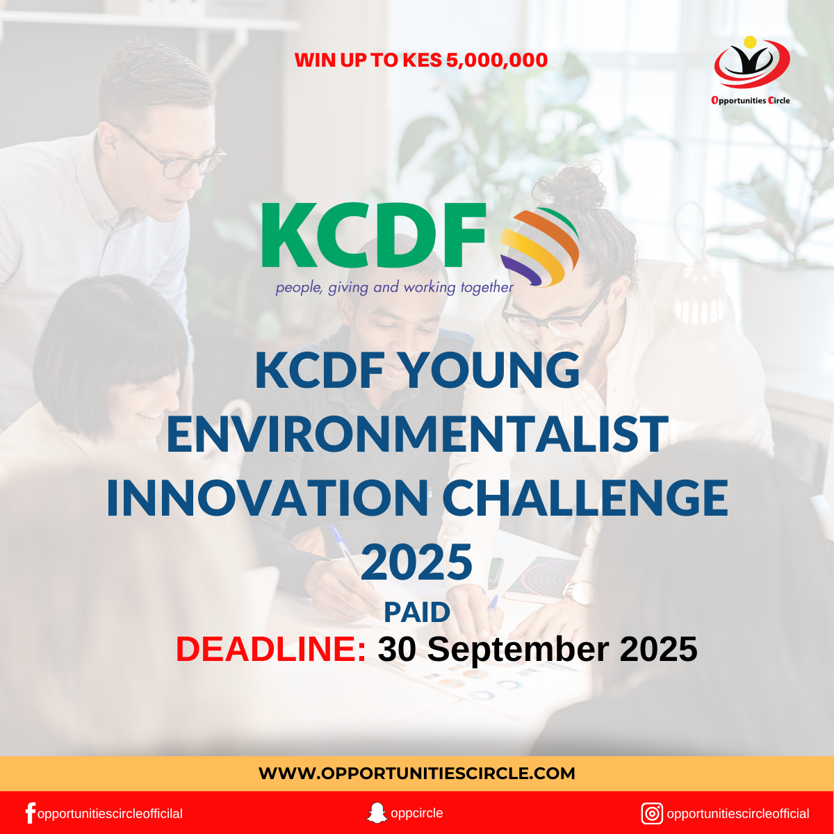 KCDF Young Environmentalist Innovation Challenge 2025 | Win up to KES 5,000,000 - Opportunities ...