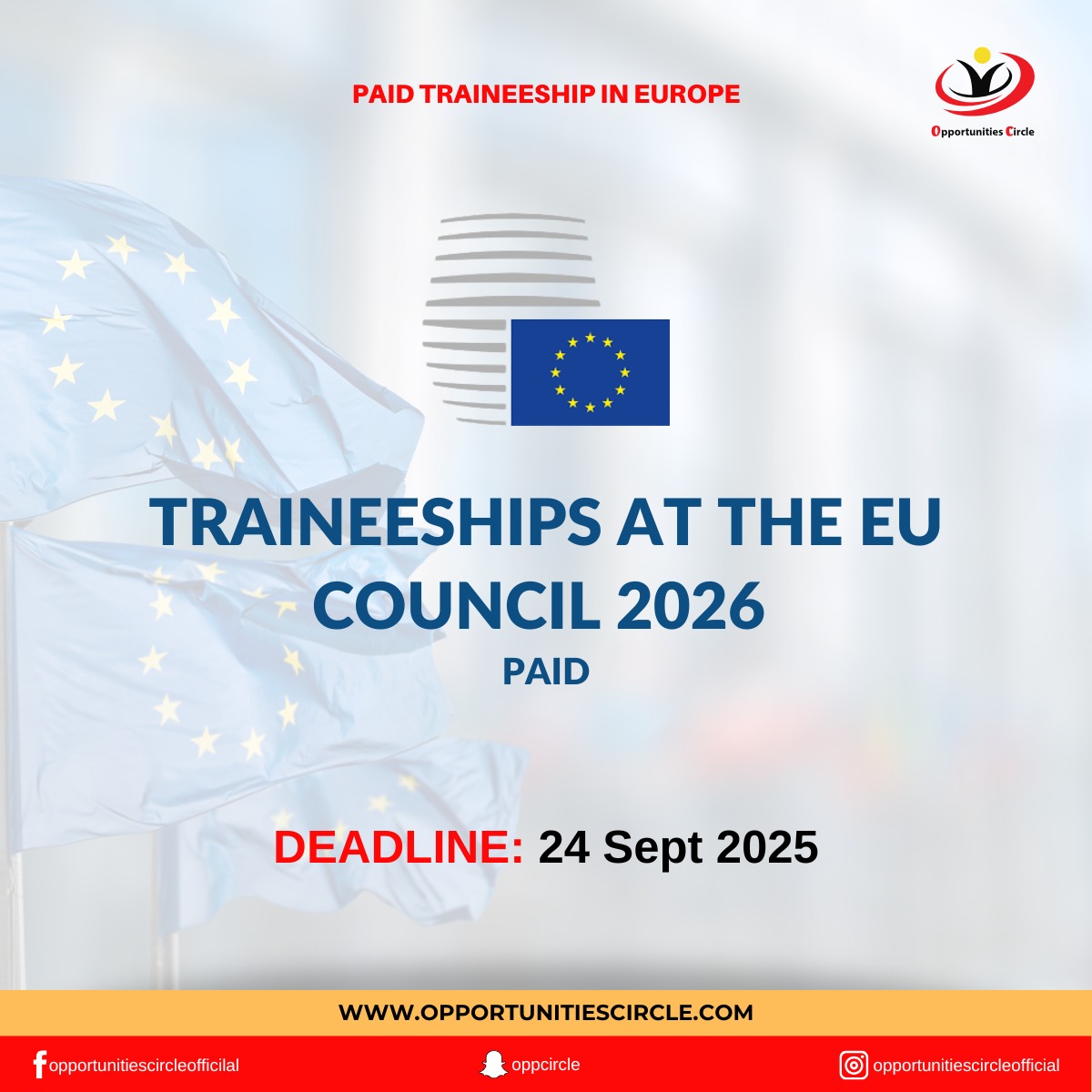 Traineeships at the EU Council 2026 | Paid Traineeship - Opportunities ...