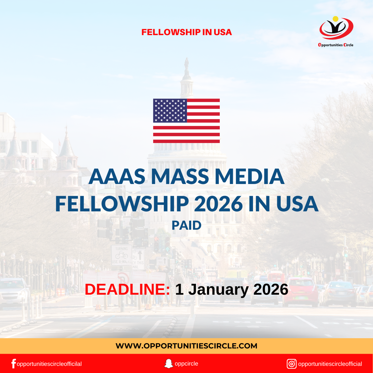 AAAS Mass Media Fellowship 2026 in USA - Opportunities Circle