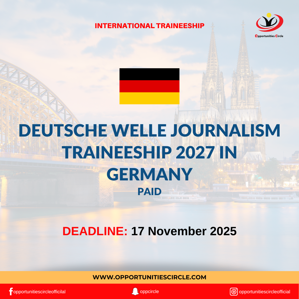 Deutsche Welle Journalism Traineeship 2027 in Germany - Opportunities ...