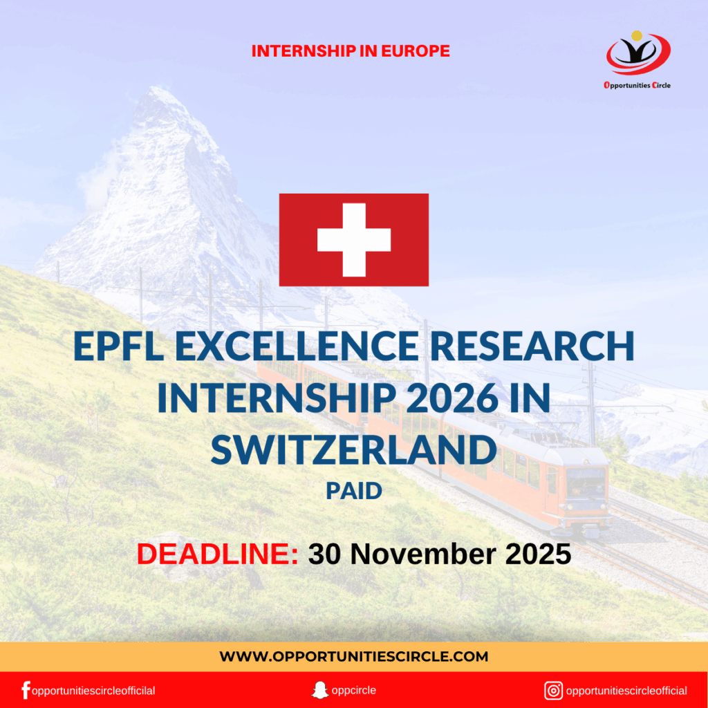 EPFL Summer Research Program in Switzerland 2026 | Fully Funded - Opportunities Circle