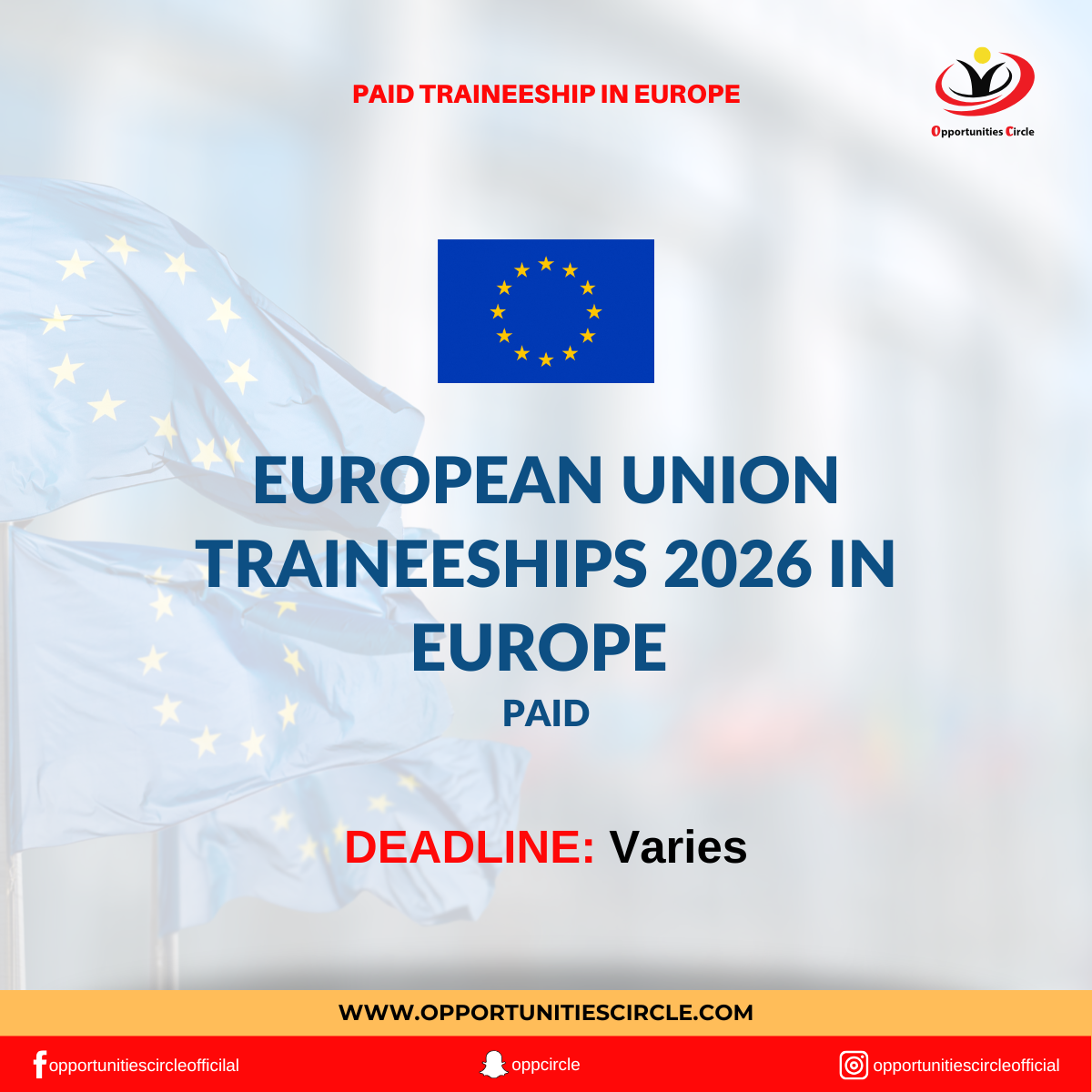 European Union Traineeships 2026 in Europe - Opportunities Circle