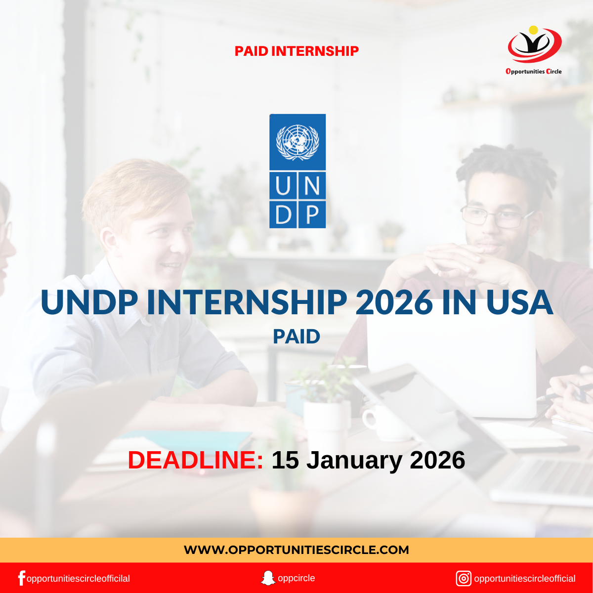 UNDP Internship 2026 in USA | Paid Internships - Opportunities Circle