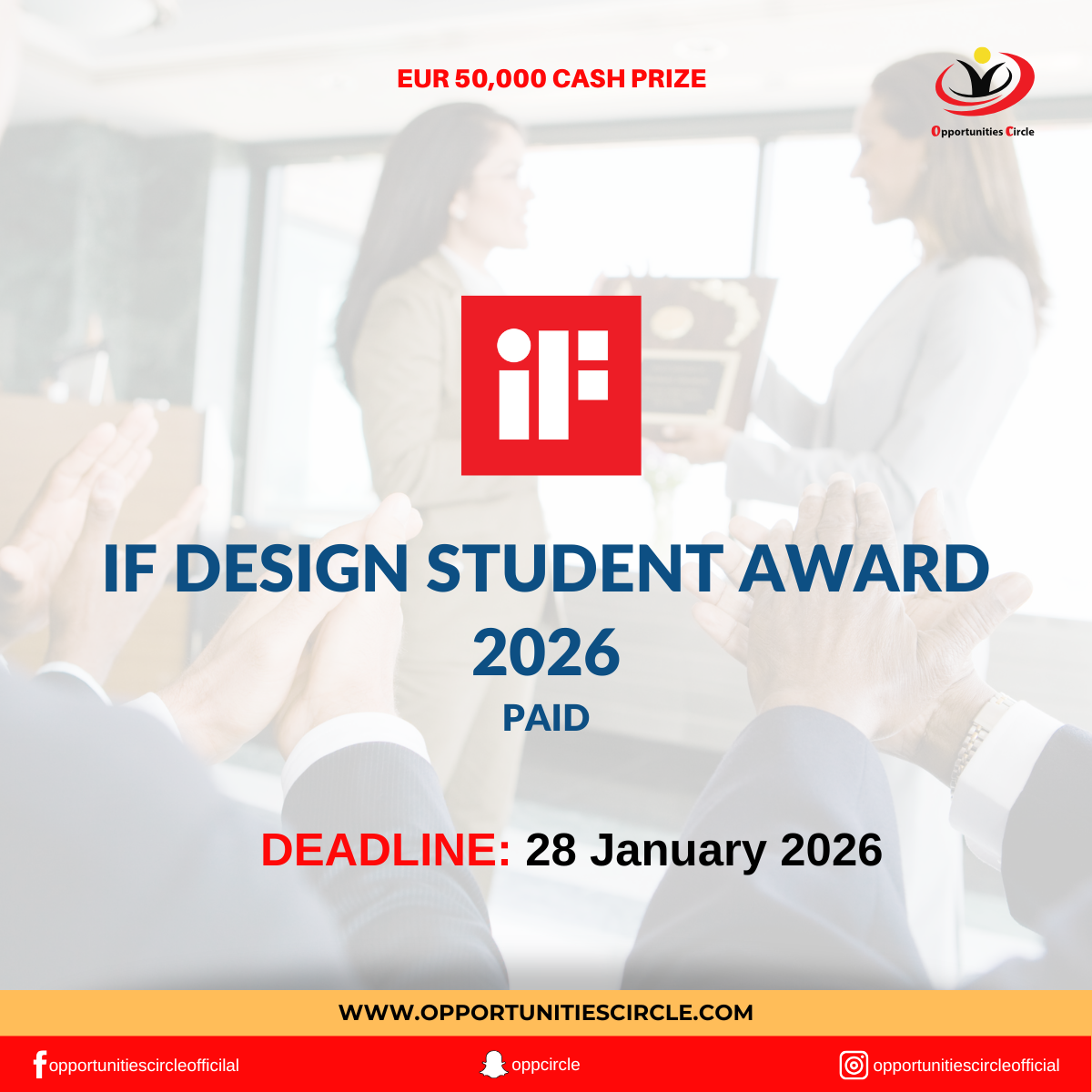 iF Design Student Award 2026 | EUR 50,000 Cash Prize - Opportunities Circle