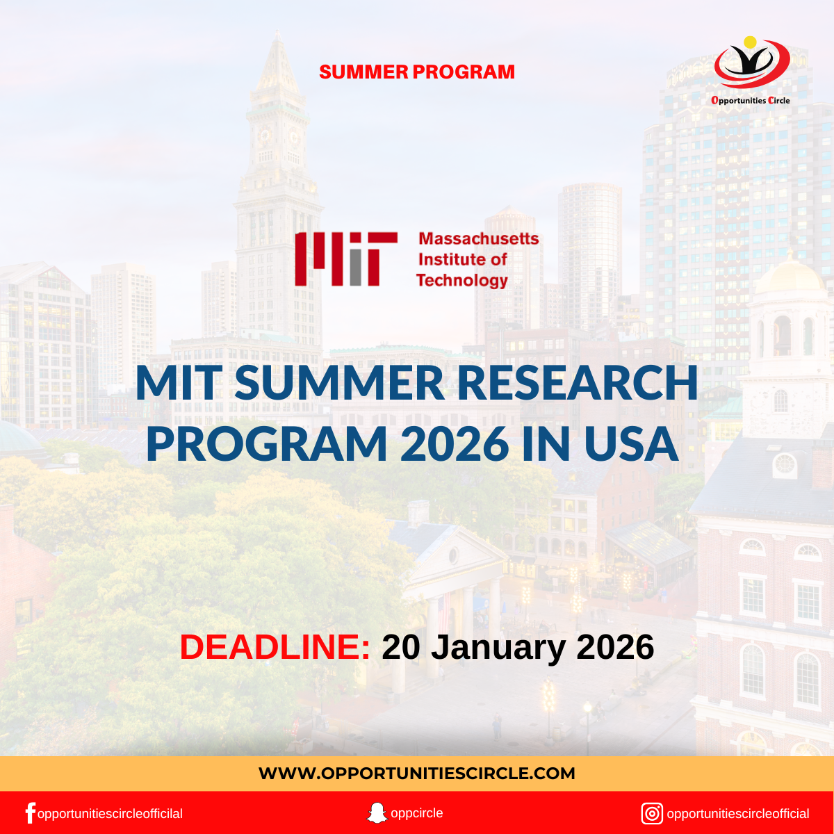 MIT Summer Research Program 2026 in USA | Fully Funded - Opportunities ...
