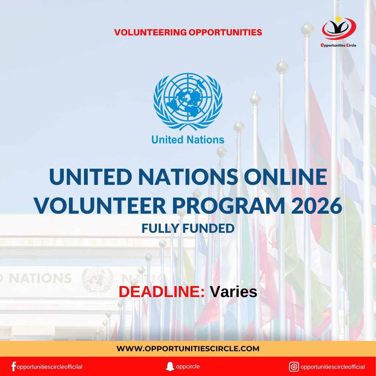 United Nations Online Volunteer Program 2026 - Opportunities Circle