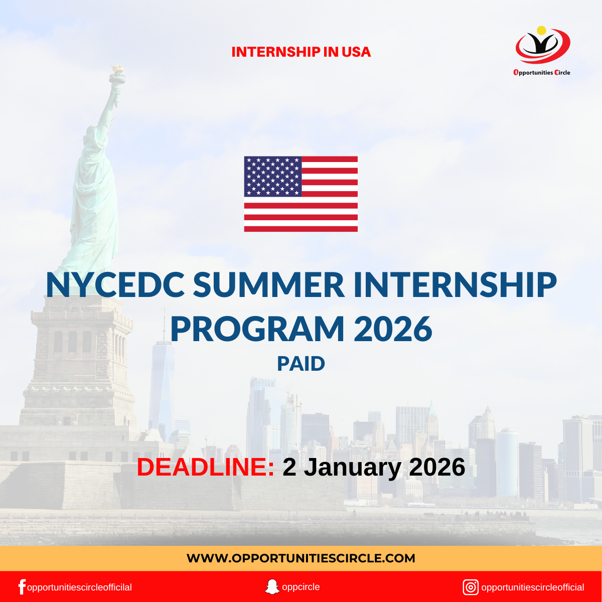 NYCEDC Summer Internship Program 2026 - Opportunities Circle