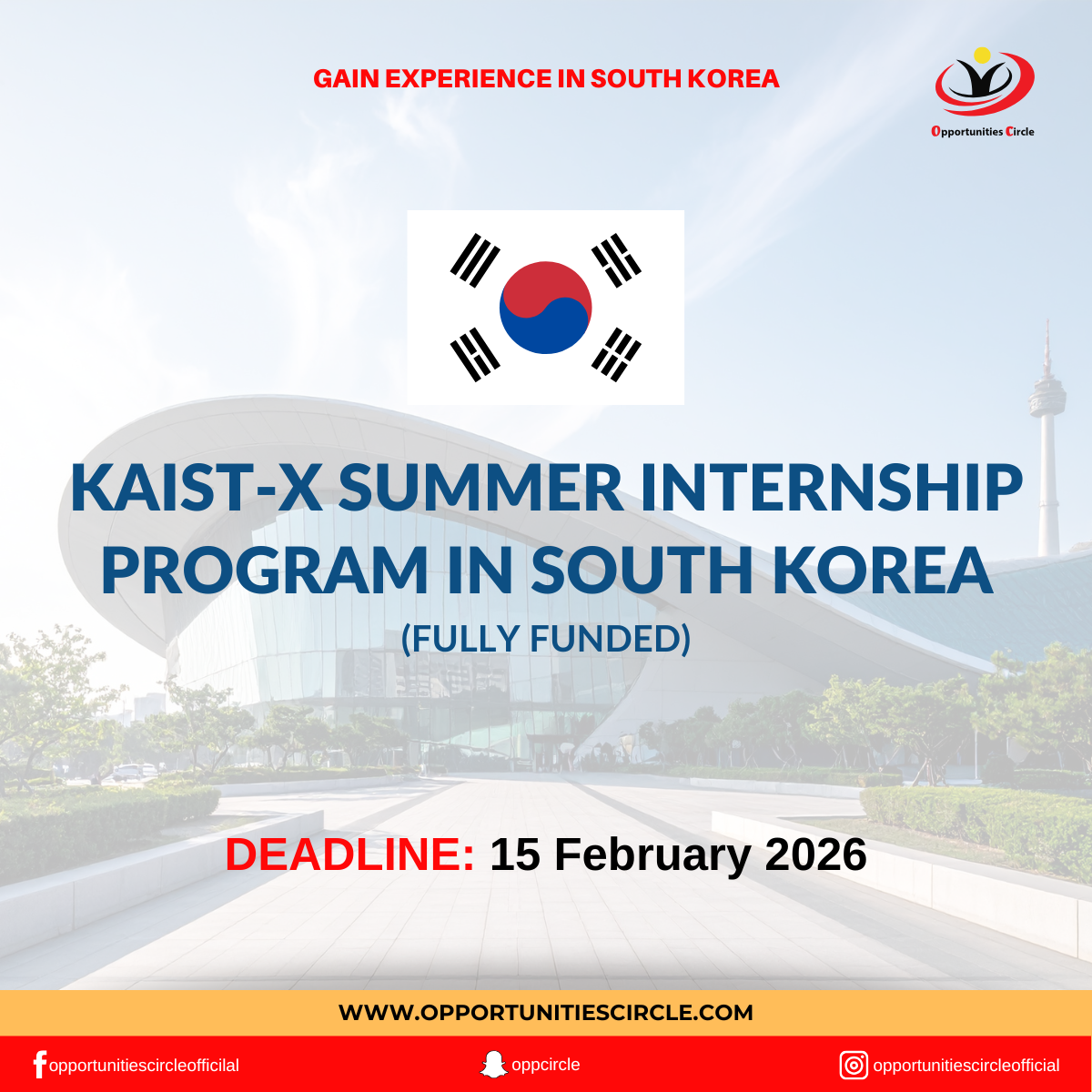 KAIST-X Summer Internship 2026 in South Korea | Fully Funded ...