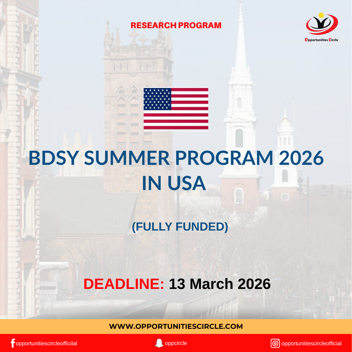 BDSY Summer Program 2026 in USA | Fully Funded - Opportunities Circle