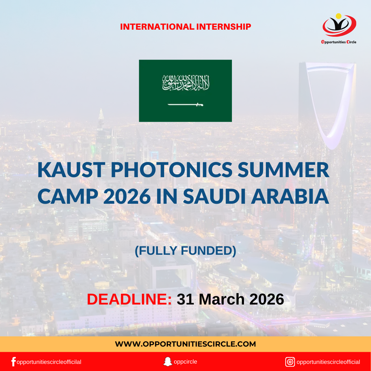 KAUST Photonics Summer Camp 2026 in Saudi Arabia | Fully Funded ...