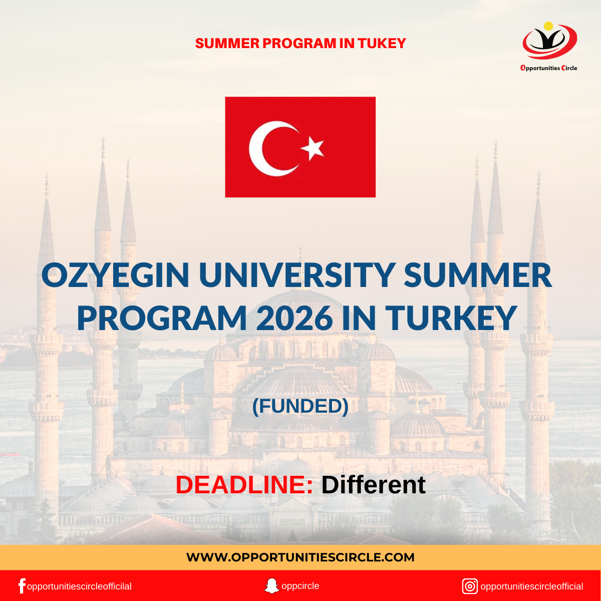 Ozyegin University Summer Program 2026 in Turkey - Opportunities Circle
