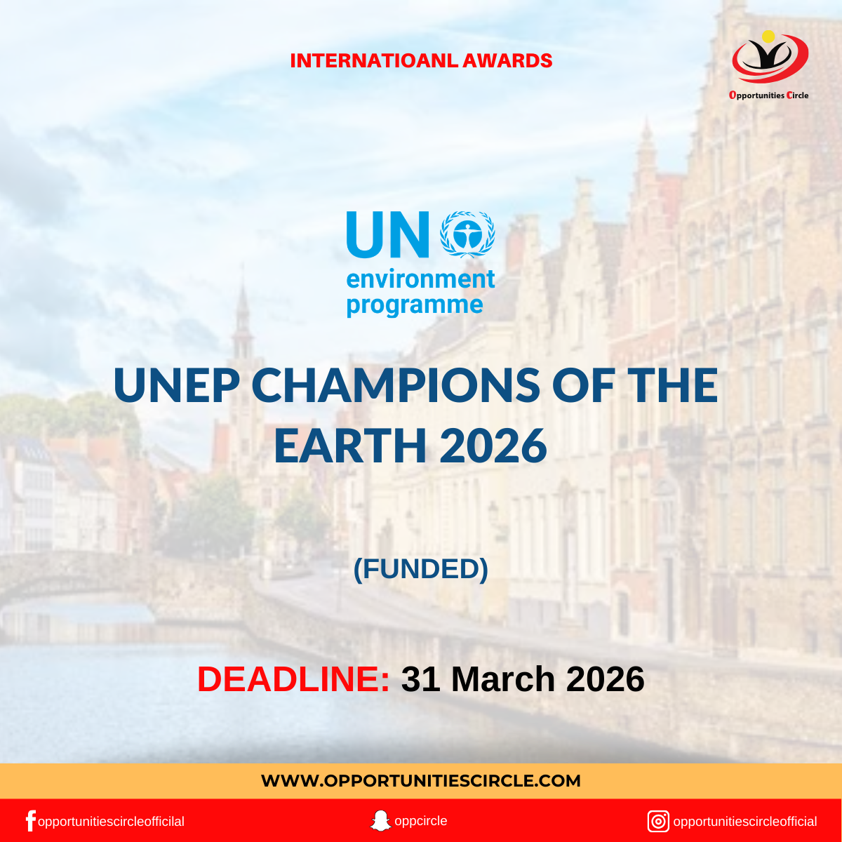 UNEP Champions of the Earth 2026 - Opportunities Circle