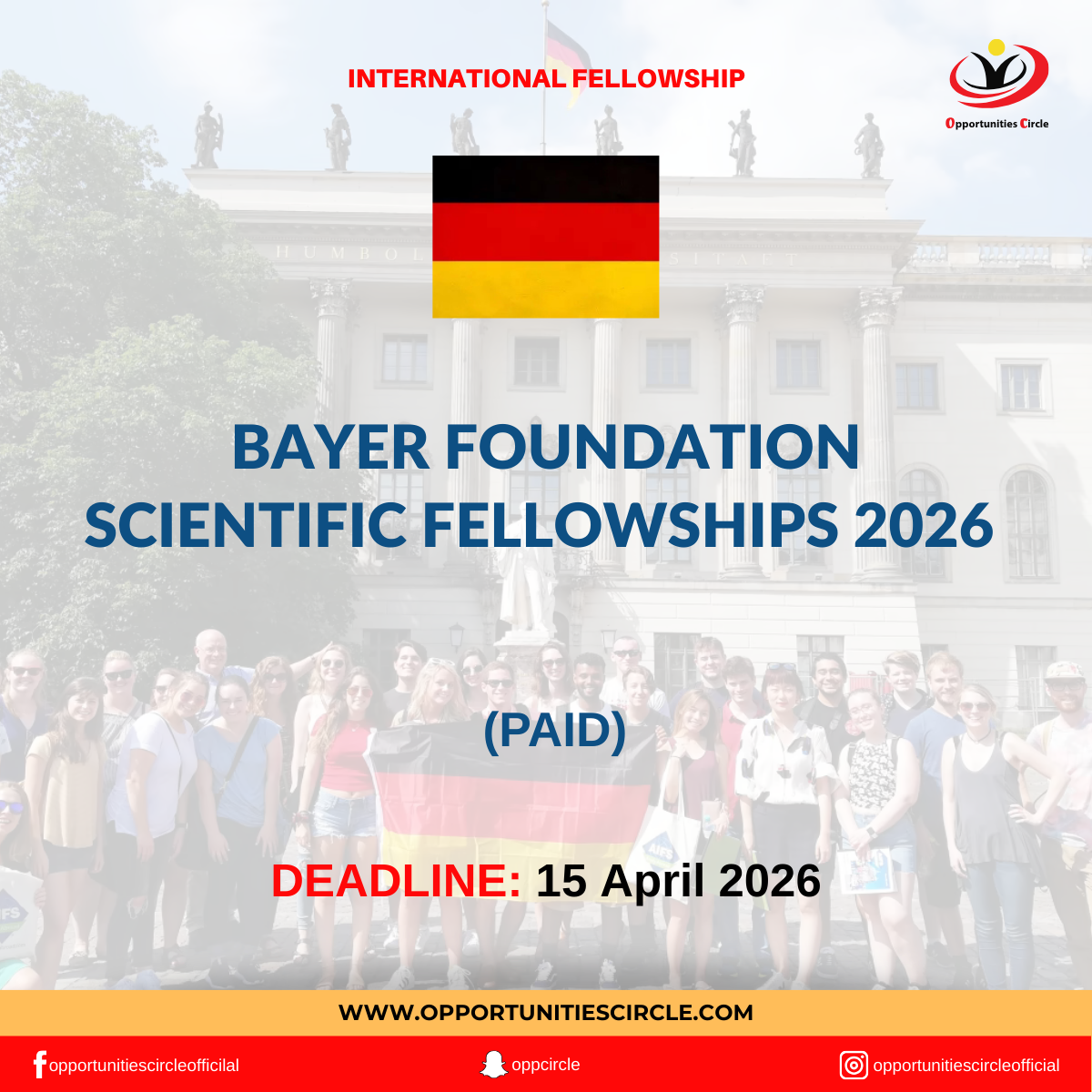 Bayer Foundation Scientific Fellowships 2026 | Up to €10,000 ...