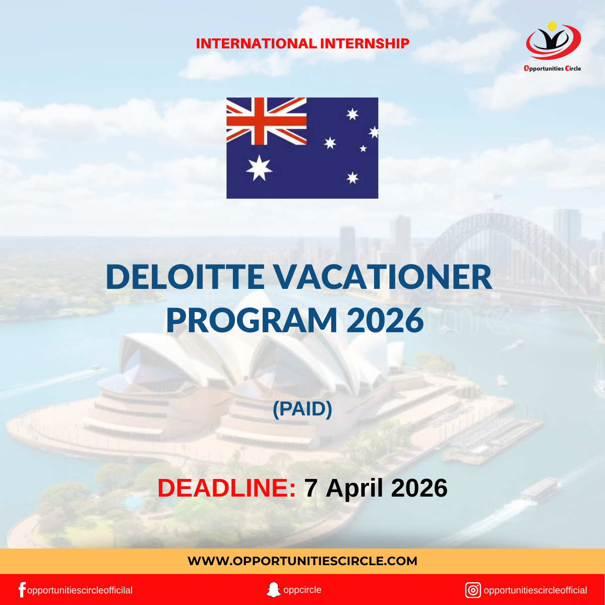 Deloitte Vacationer Program 2026 | Paid Internship - Opportunities Circle