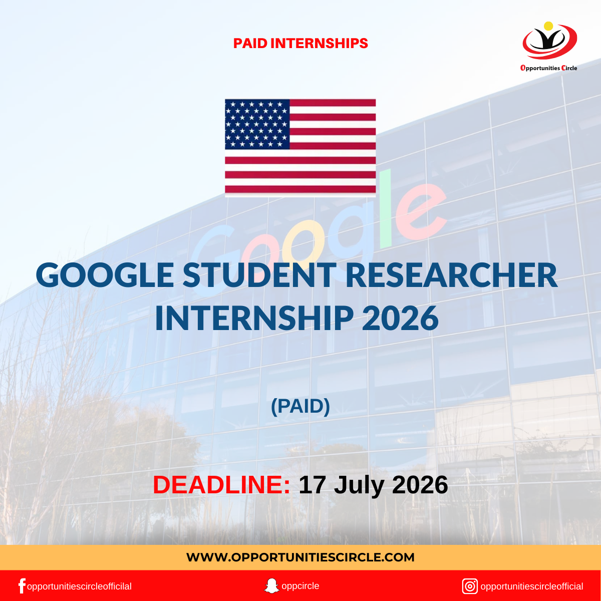 Google Student Researcher Internship 2026 | Paid Internships ...