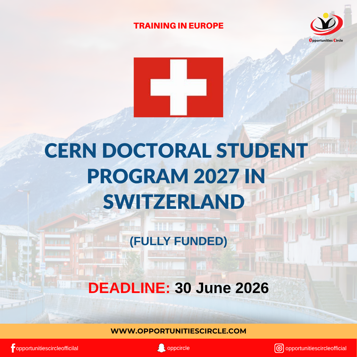 CERN Doctoral Student Program 2027 in Switzerland | Fully Funded ...