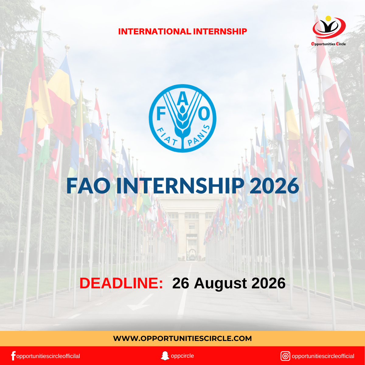 FAO Internship 2026 | Paid Internship - Opportunities Circle