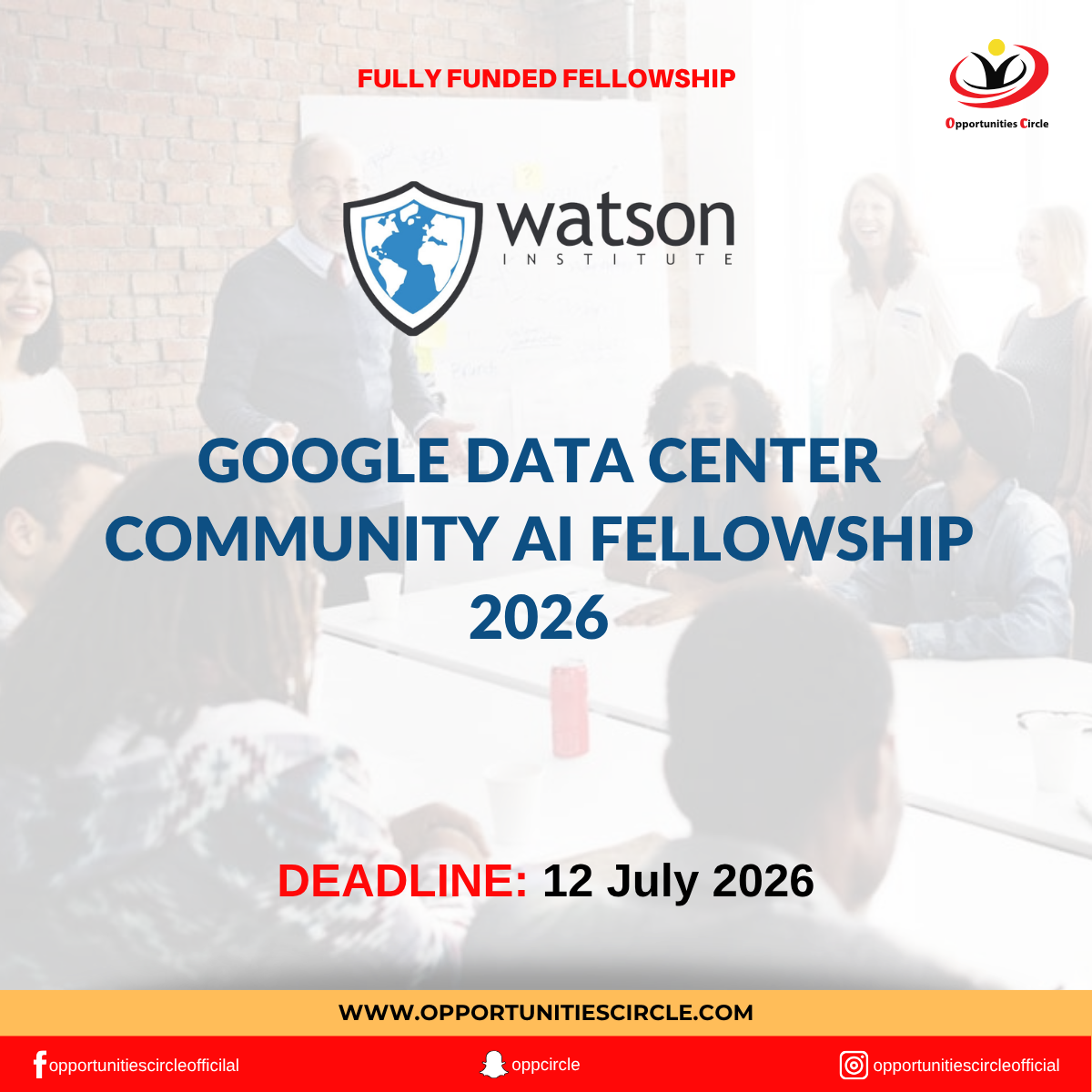 Google Data Center Community AI Fellowship 2026 | Fully Funded ...
