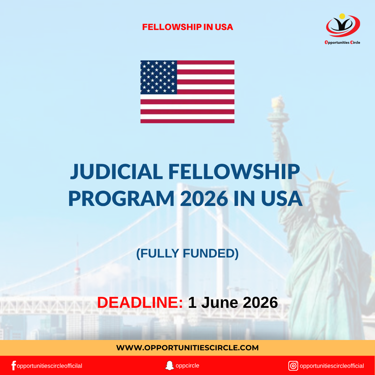 Judicial Fellowship Program 2026 in USA | Fully Funded - Opportunities ...