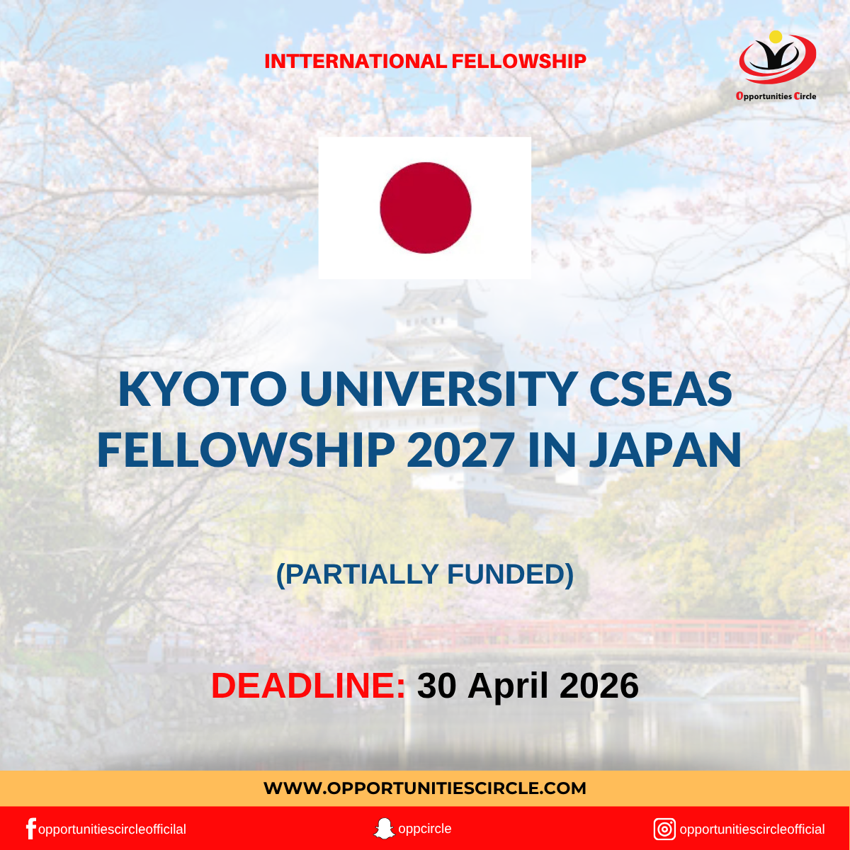Kyoto University CSEAS Fellowship 2027 in Japan - Opportunities Circle