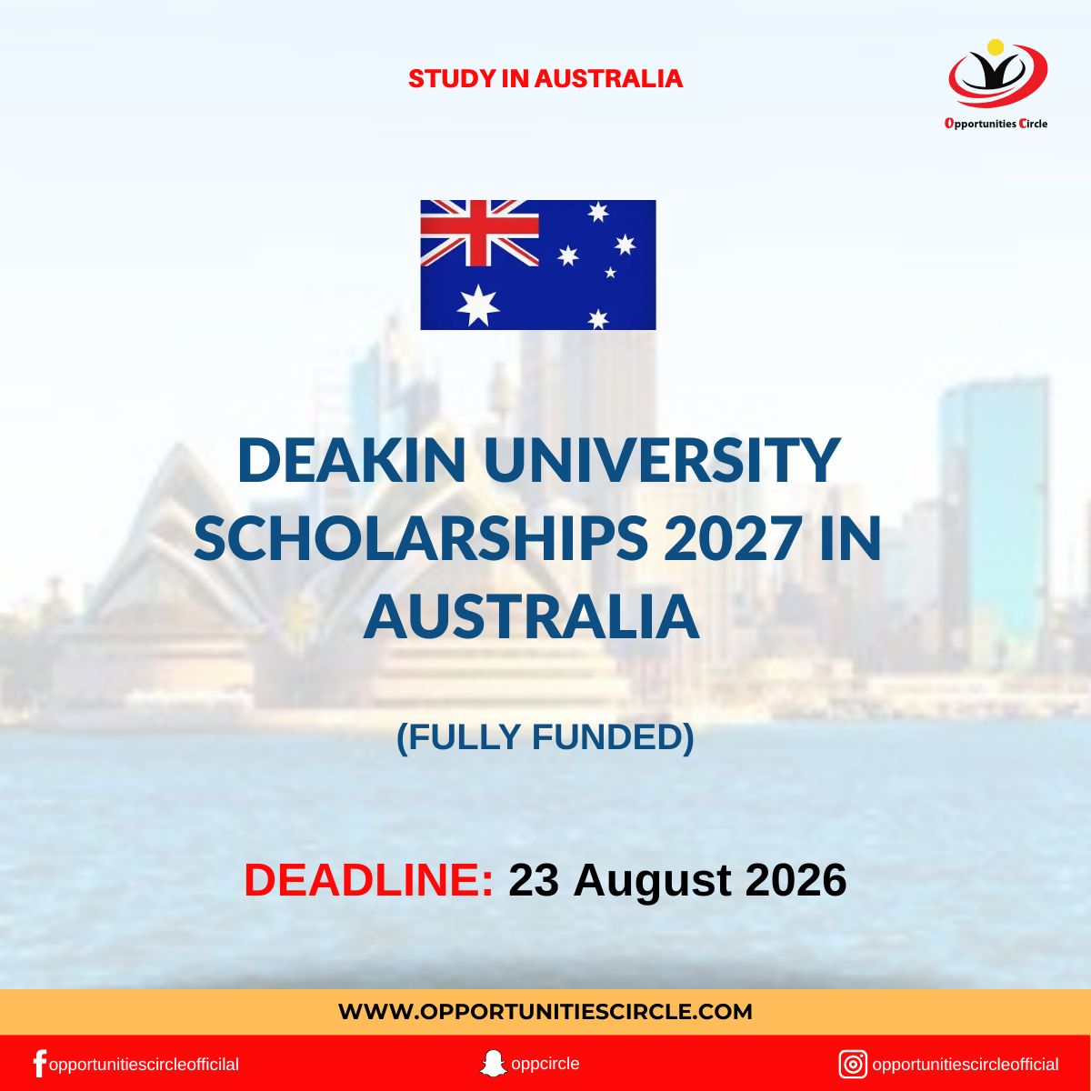 Deakin University Scholarships 2027 in Australia - Opportunities Circle