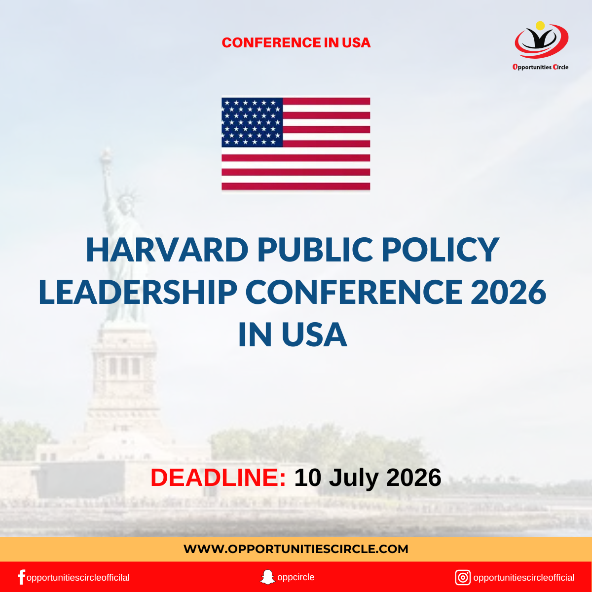 Harvard Public Policy Leadership Conference 2026 in USA | Fully Funded ...