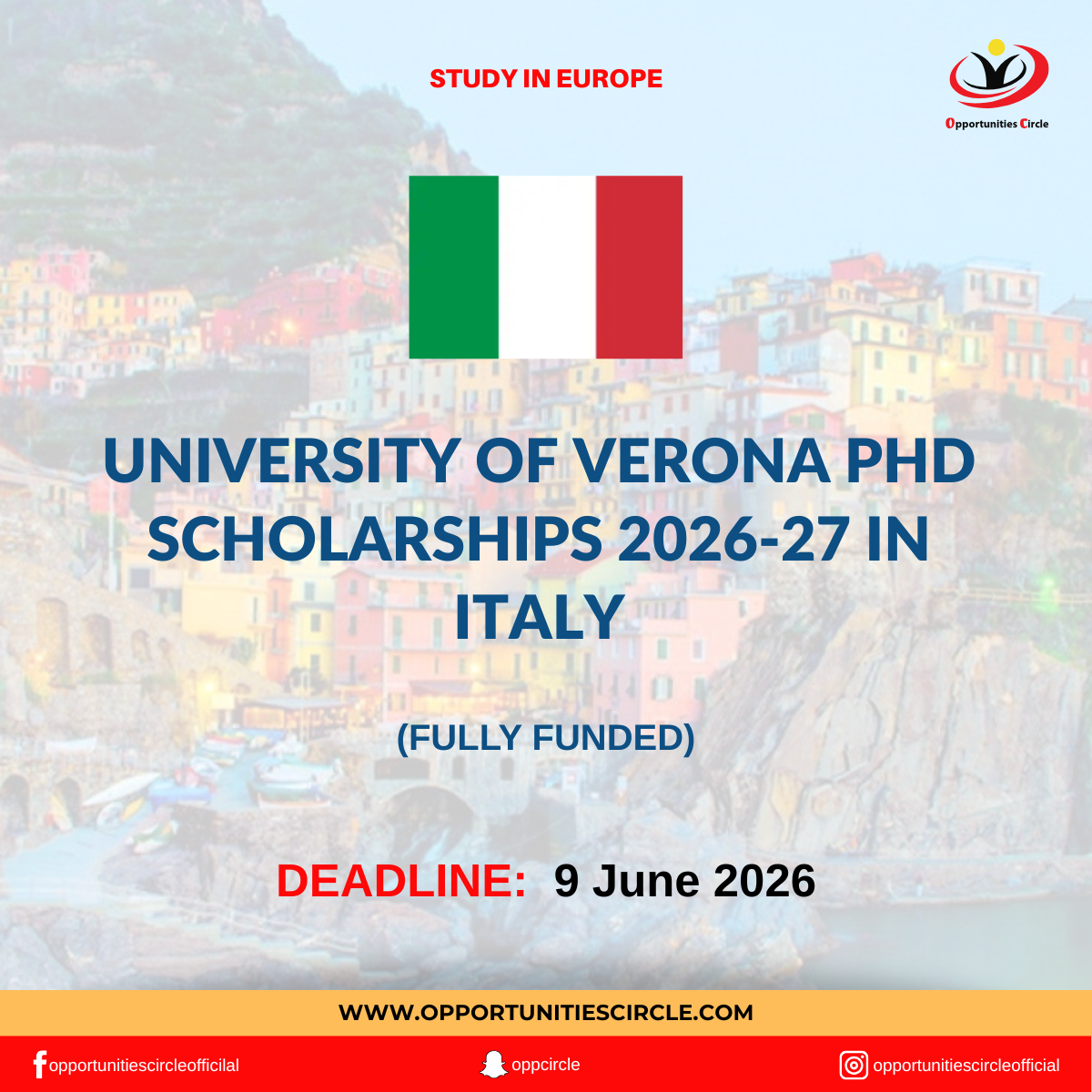 Italy Government Scholarship 2026-2027 | MAECI - Opportunities Circle