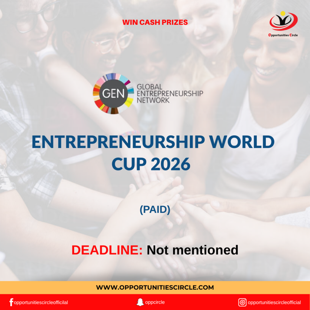 Entrepreneurship World Cup 2026 | Up to $1 Million - Opportunities Circle