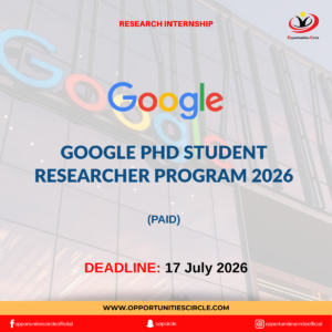 Google PhD Student Researcher Program 2026 | Paid Internship ...