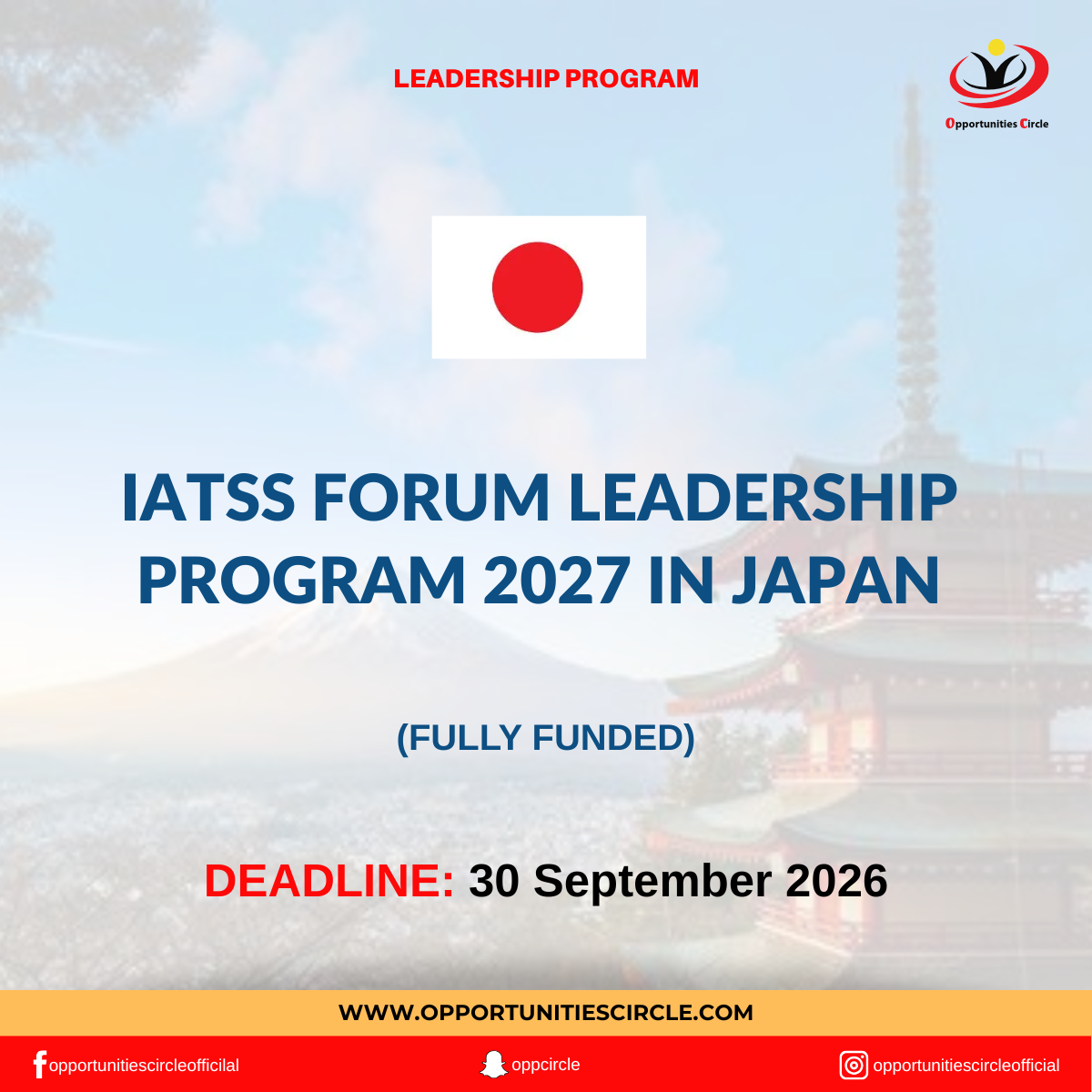 IATSS Forum Leadership Program 2027 in Japan | Fully Funded ...