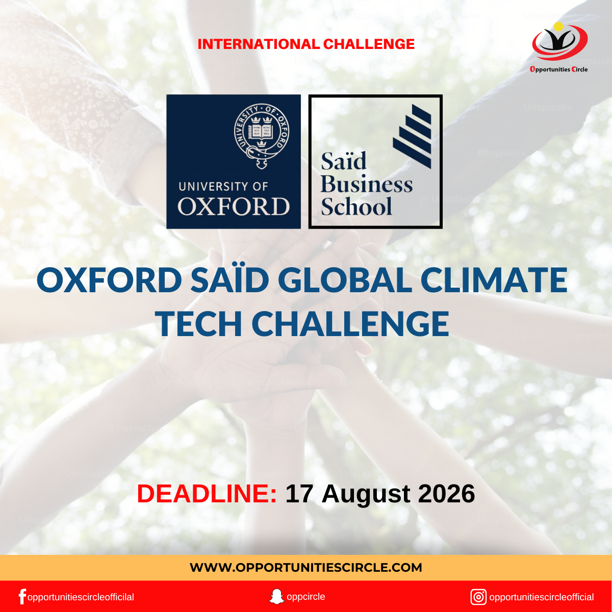 Oxford Saïd Global Climate Tech Challenge 2026 | Fully Funded ...