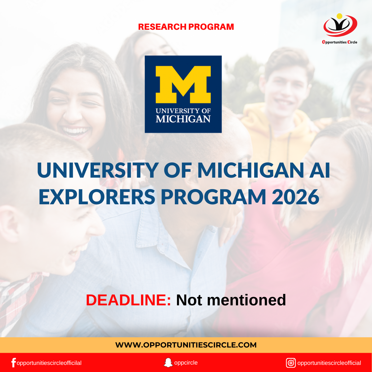 University of Michigan AI Explorers Program in USA 2026 - Opportunities ...